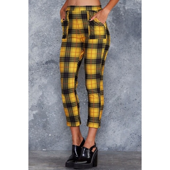 Blackmilk | Pants & Jumpsuits | Iso Blackmilk Tartan Grunge Cuffed Pants | Poshmark
